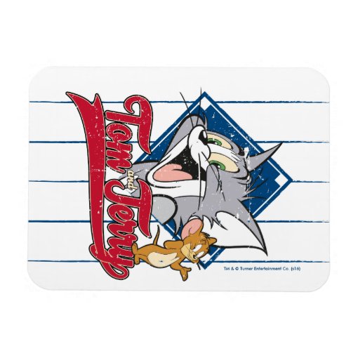 Tom And Jerry | Tom And Jerry On Baseball Diamond Magnet | Zazzle