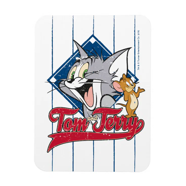 Tom And Jerry | Tom And Jerry On Baseball Diamond Magnet | Zazzle