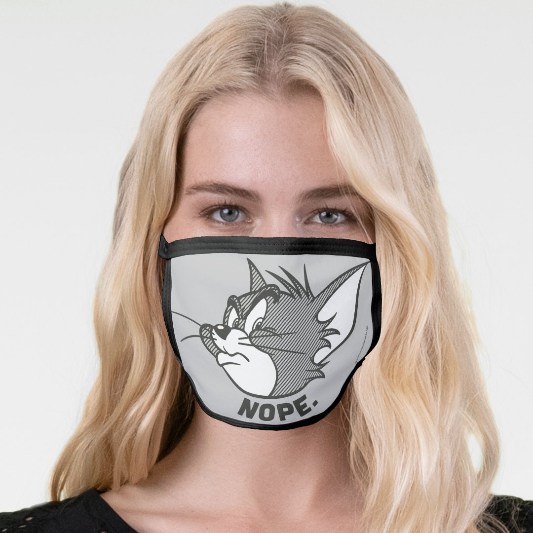 Tom And Jerry | Tom Says Nope Face Mask | Zazzle