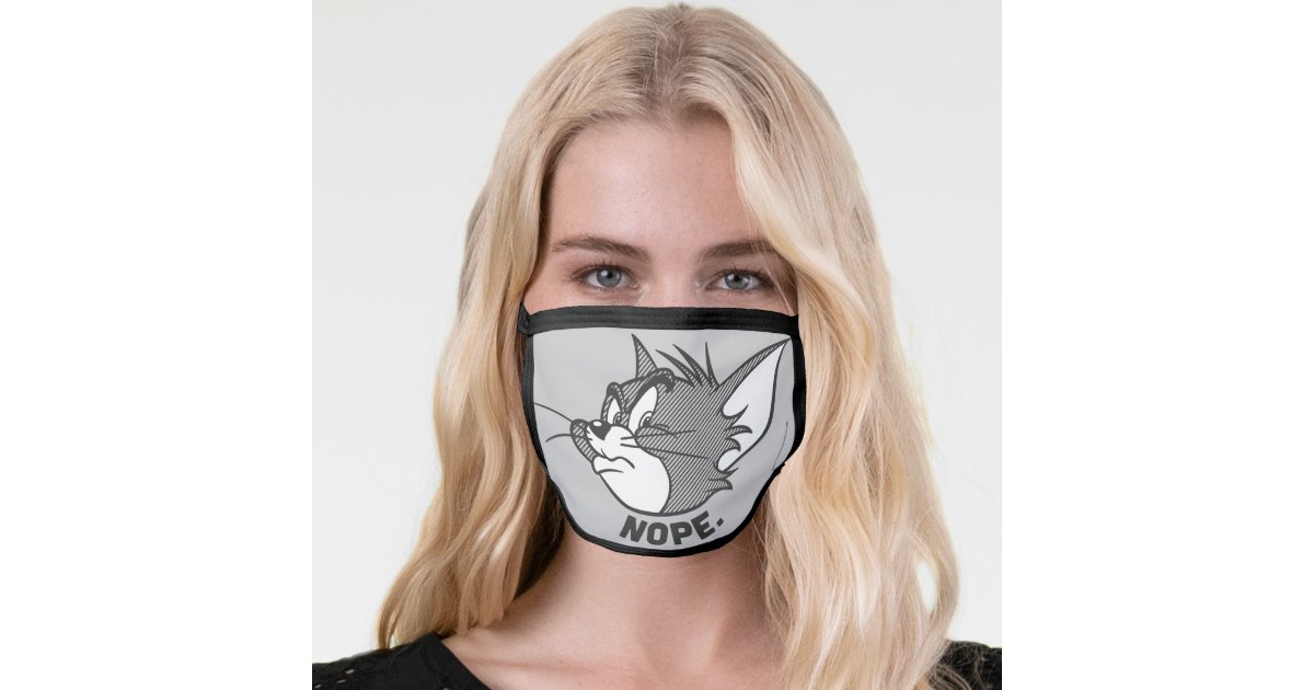 Tom And Jerry | Tom Says Nope Face Mask | Zazzle