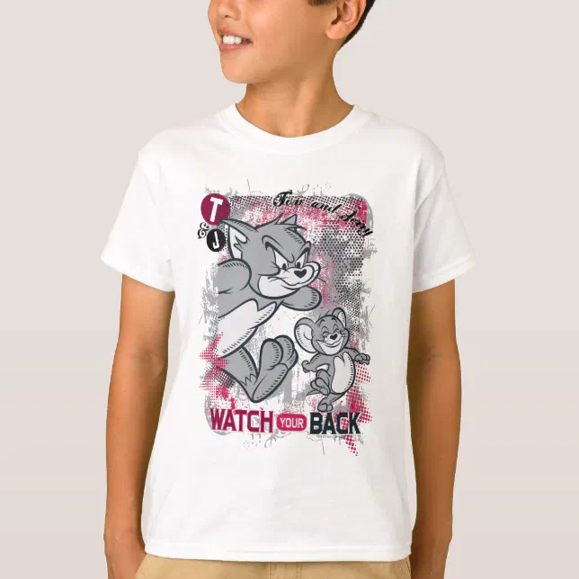 Tom and Jerry Watch Your Back T-Shirt | Zazzle