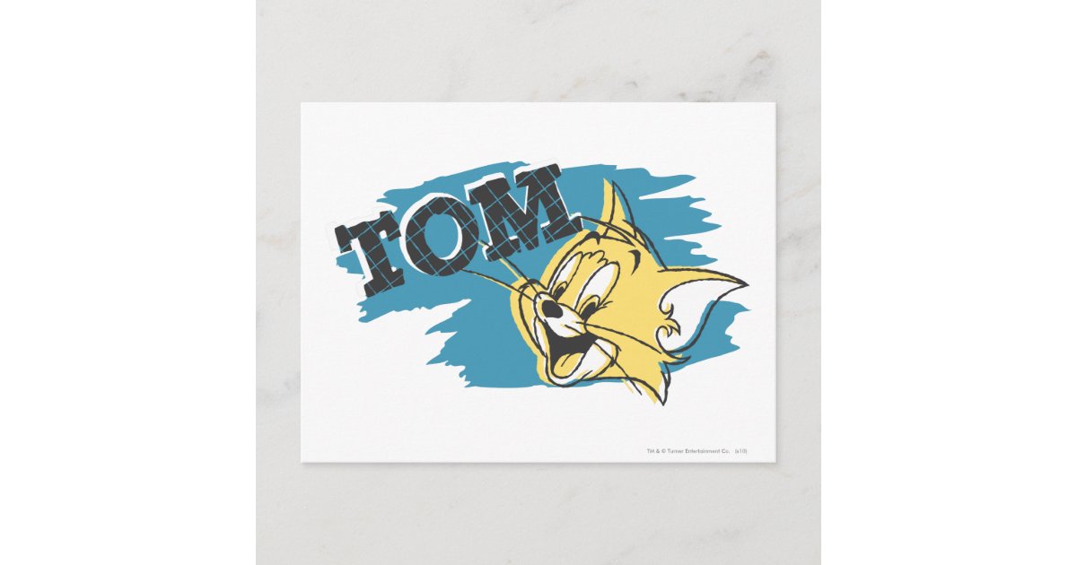 Tom Blue and Yellow Logo Postcard | Zazzle