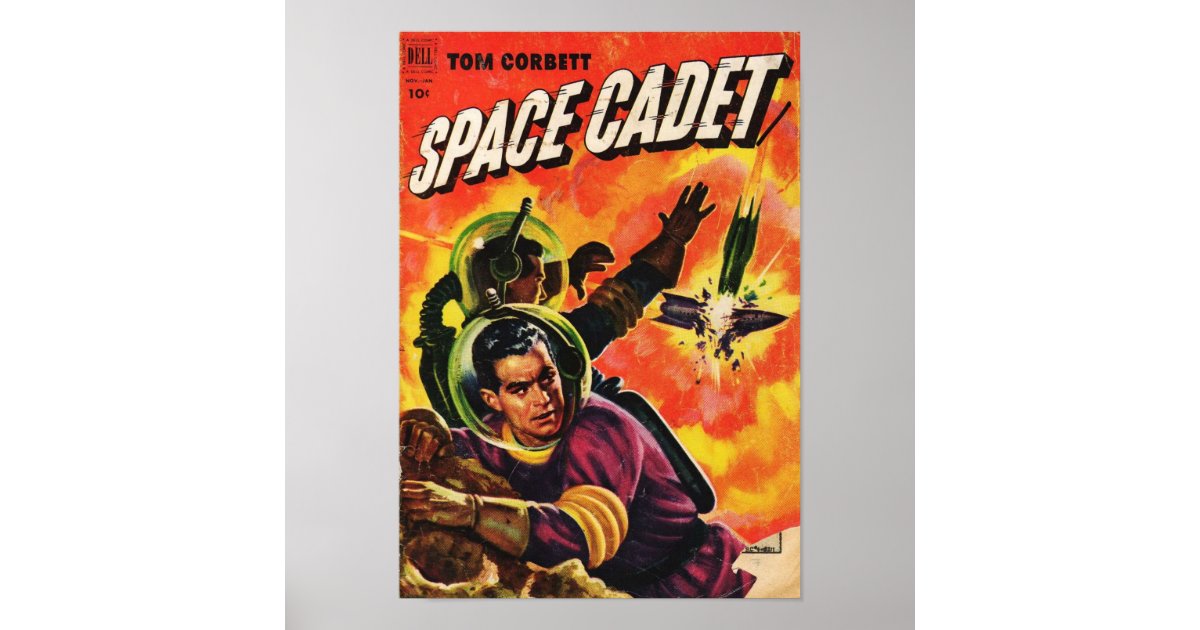 Tom Corbett Space Cadet: Exploding Rocket Ship Poster | Zazzle