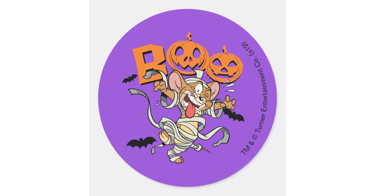 Tom & Jerry | Jerry is SO Scary Classic Round Sticker | Zazzle
