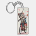 Tom & Luna Valentine Bike Keychain | Zazzle