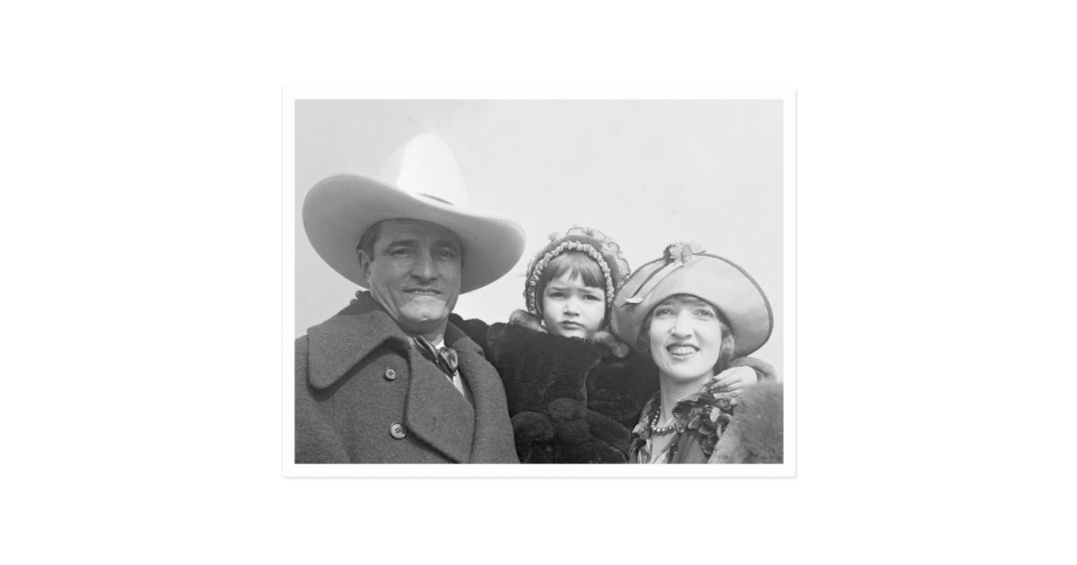 Tom Mix And Family Postcard | Zazzle.com