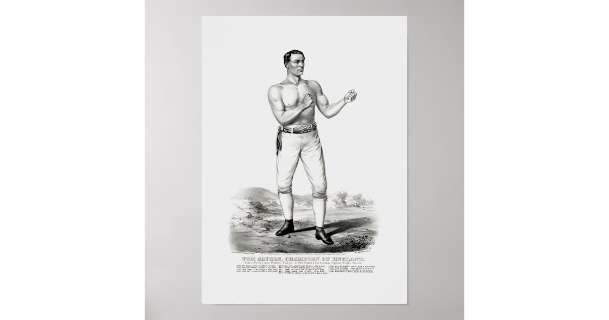 Tom Sayers - Champion Prize Fighter of England Poster | Zazzle