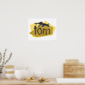 Tom Silhouette Logo Poster | Zazzle