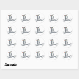 Tom Sulking Classic Round Sticker | Zazzle