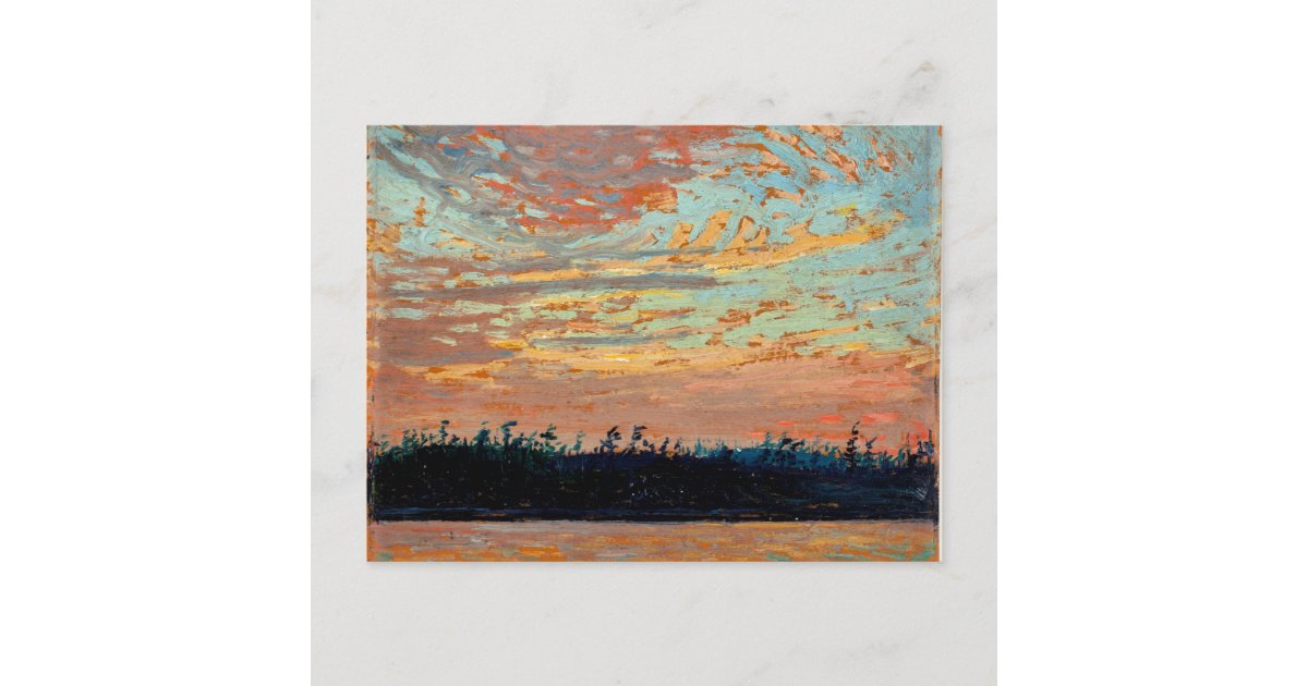 Tom Thomson - Sunset Sky Postcard | Zazzle
