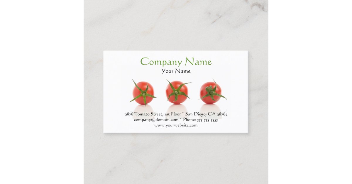 Tomato Business Card | Zazzle