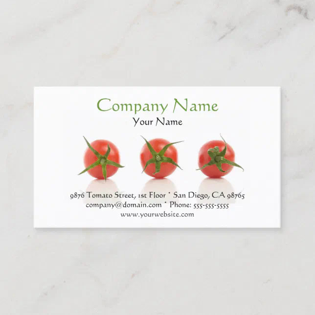 Tomato Business Card | Zazzle
