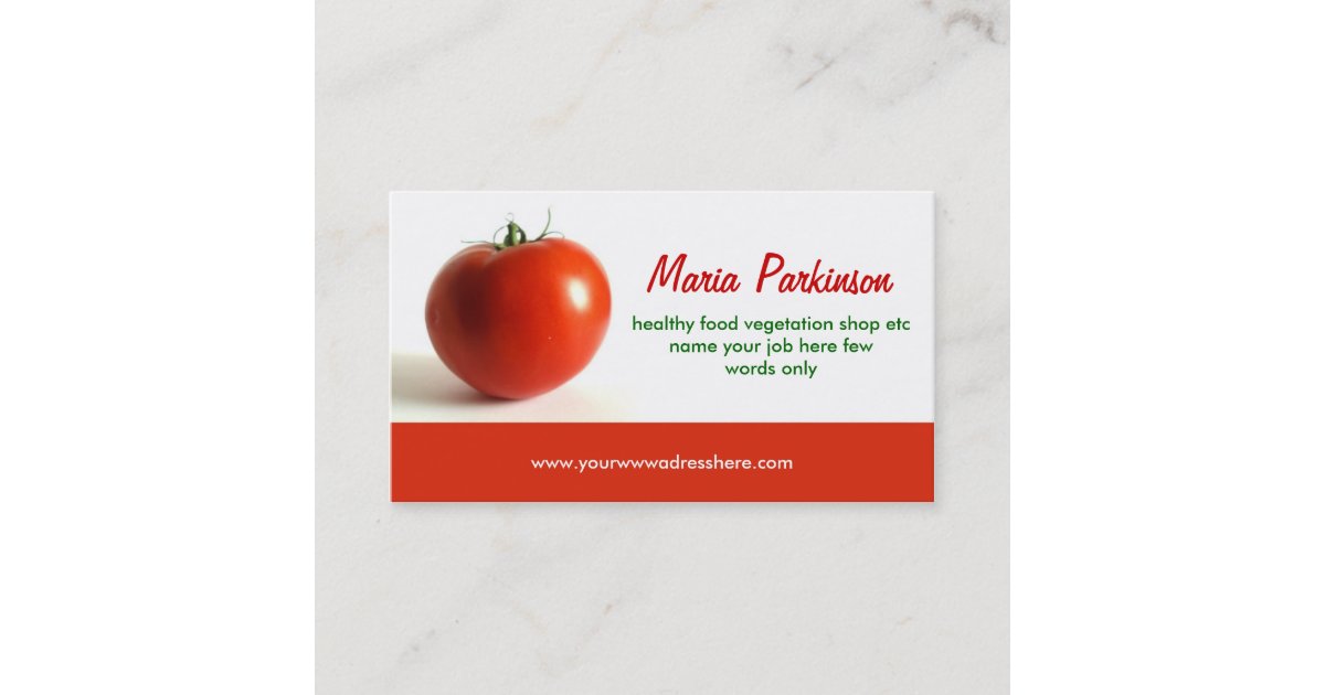 tomato business card design | Zazzle