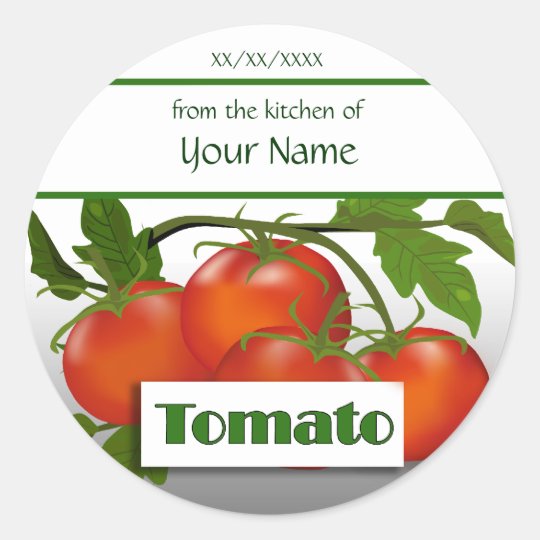 Tomato Canning Custom Sticker Label | Zazzle.com
