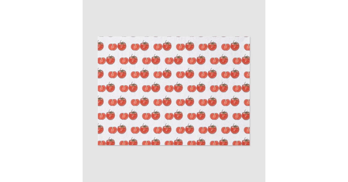 Tomato cartoon illustration tissue paper | Zazzle