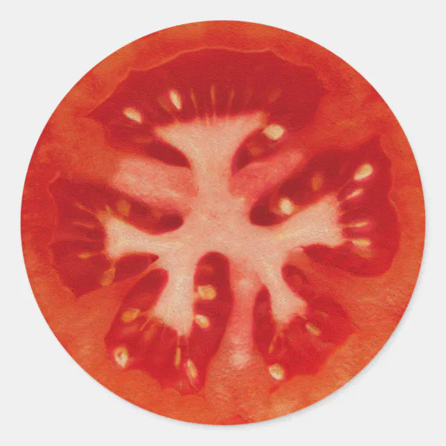 Tomato Classic Round Sticker | Zazzle