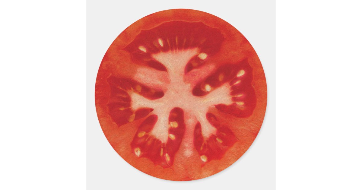 Tomato Classic Round Sticker | Zazzle