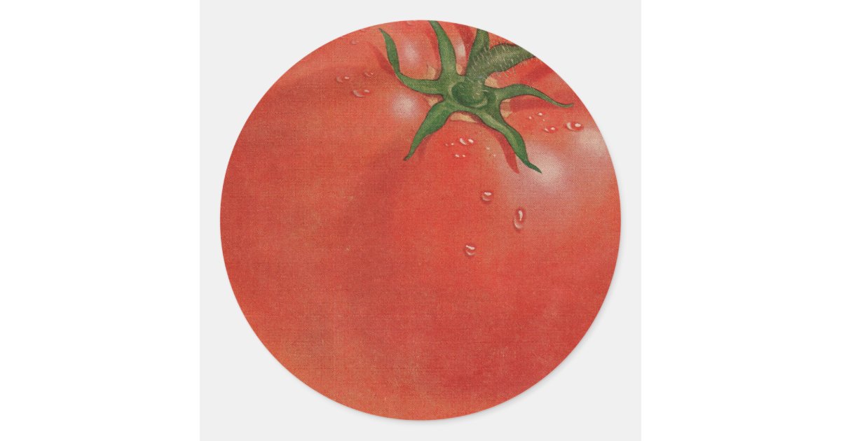 tomato classic round sticker | Zazzle