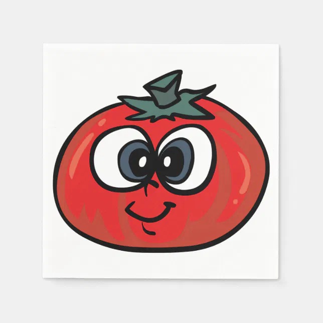 Tomato Face Paper Napkins | Zazzle