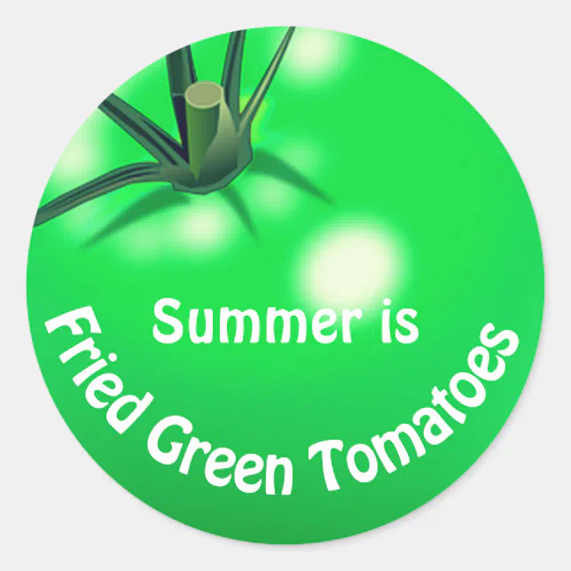 Tomato fried green tomatoes cute summer classic round sticker | Zazzle