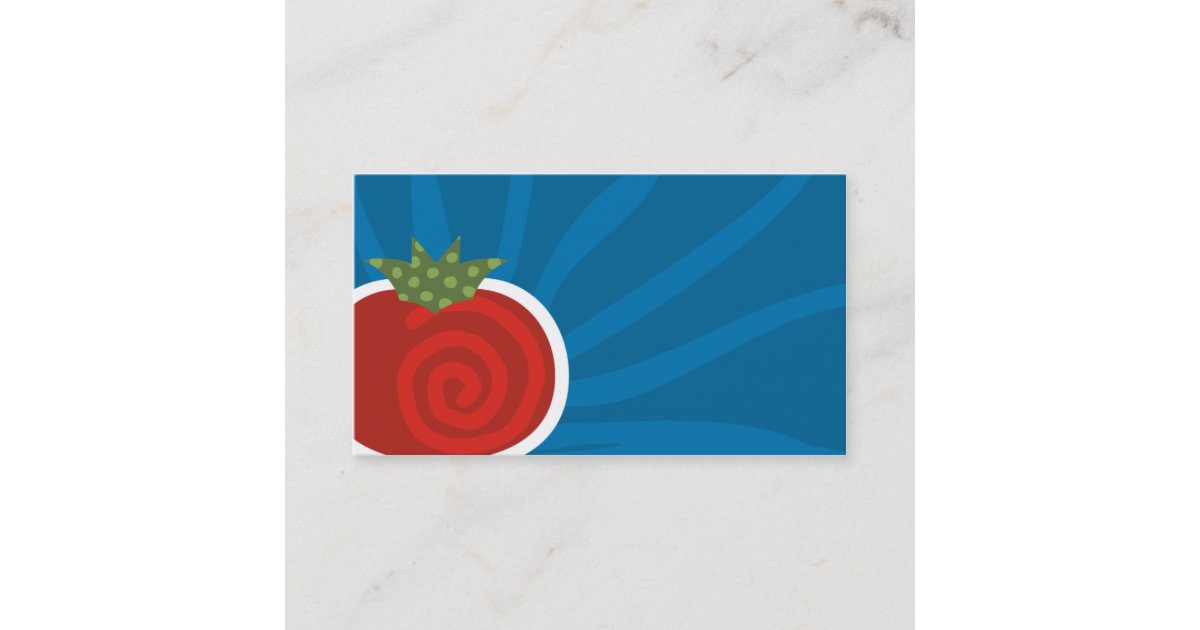 tomato pattern culinary business card | Zazzle