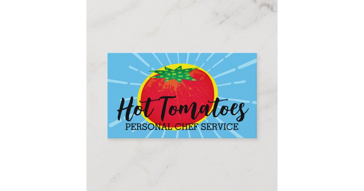 tomato pattern culinary business card | Zazzle