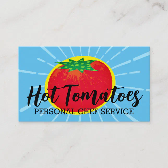 tomato pattern culinary business card | Zazzle