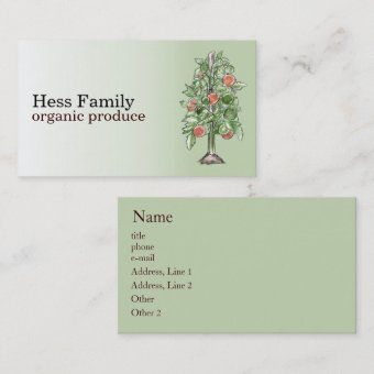 Tomato Plant Business Cards | Zazzle
