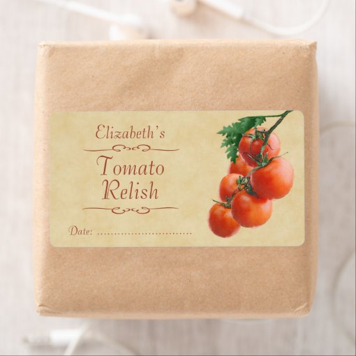 Tomato relish or canning label | Zazzle