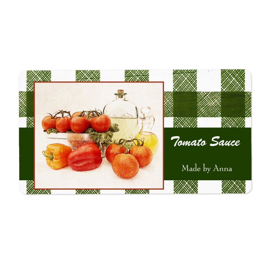 Tomato sauce food labels | Zazzle