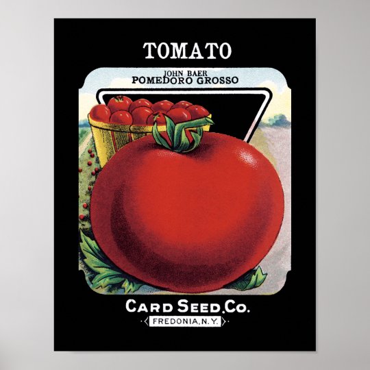 Tomato Seed Packet Label Poster | Zazzle.com