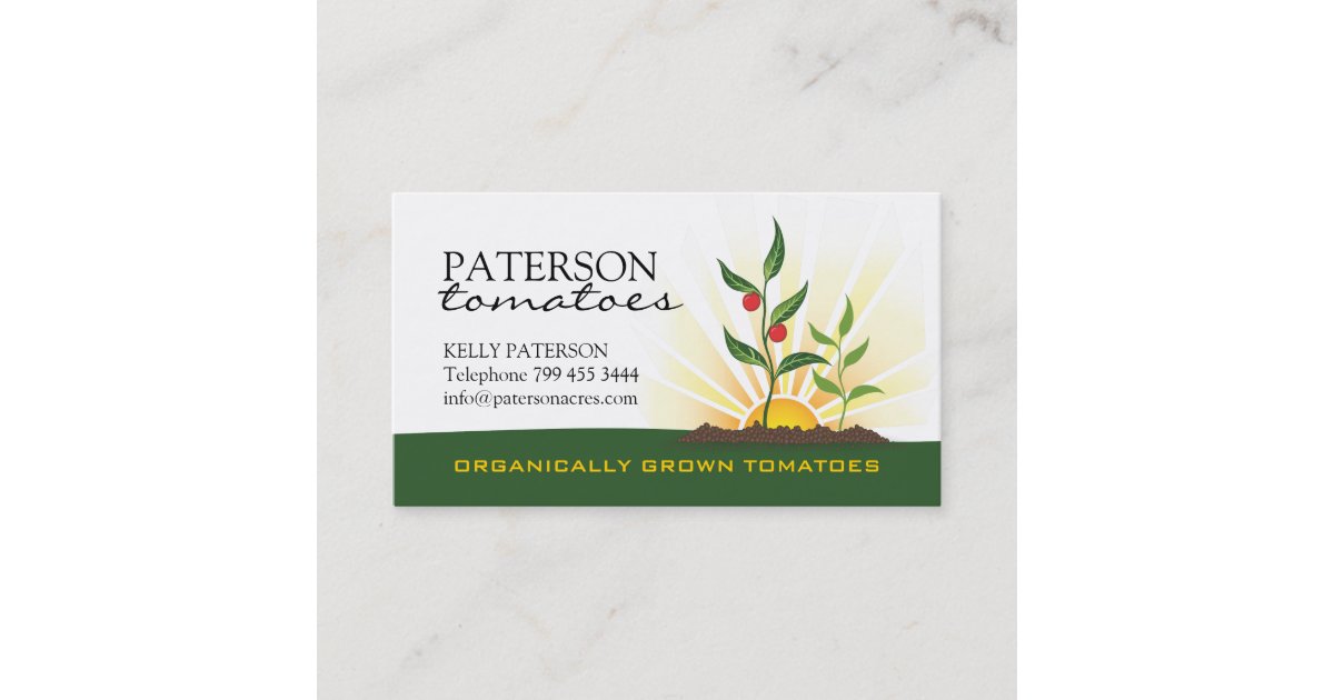 Tomatoe Farmer Business Card | Zazzle