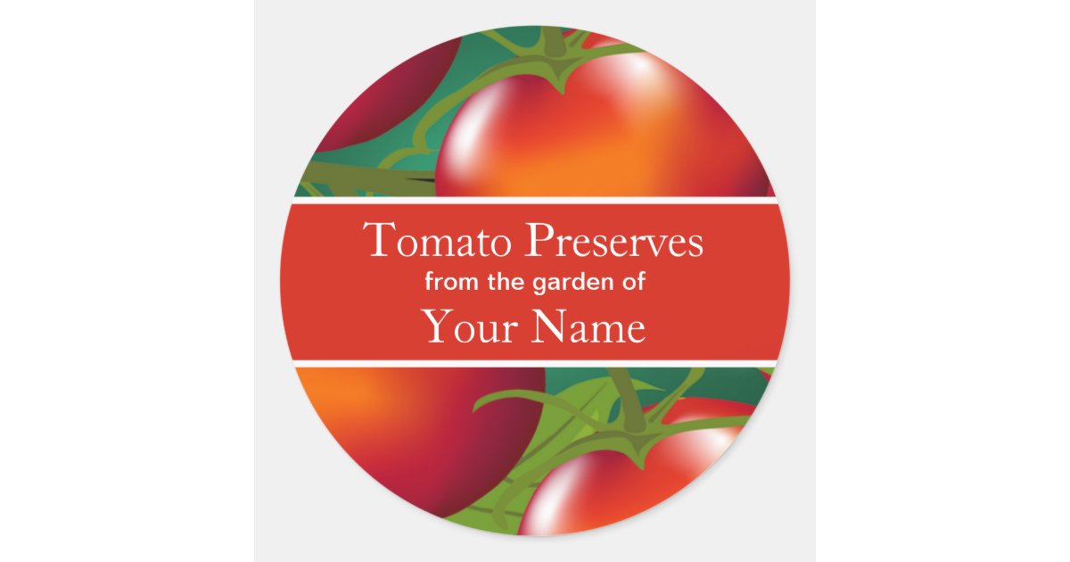 Tomatoes Canning Sticker | Zazzle