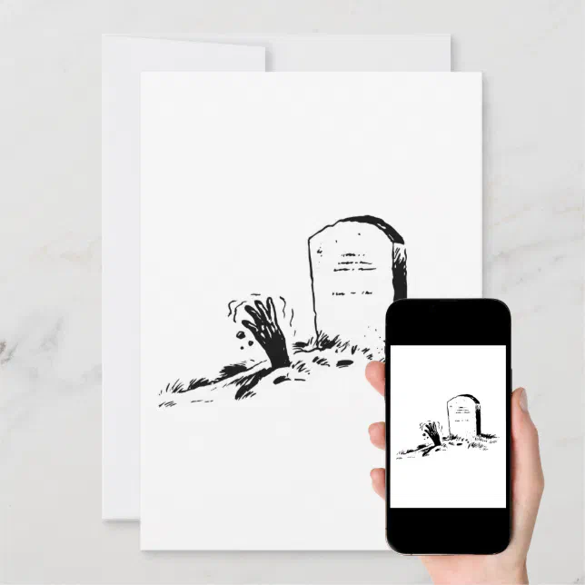 Tombstone And A Hand Invitations | Zazzle