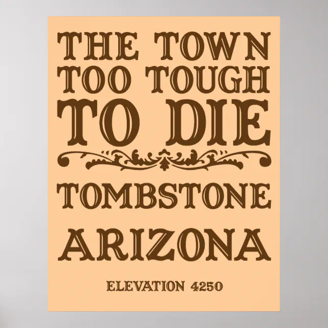 Tombstone Arizona Poster | Zazzle