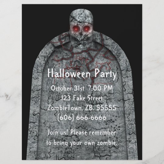 Tombstone - Halloween Flyer | Zazzle.com