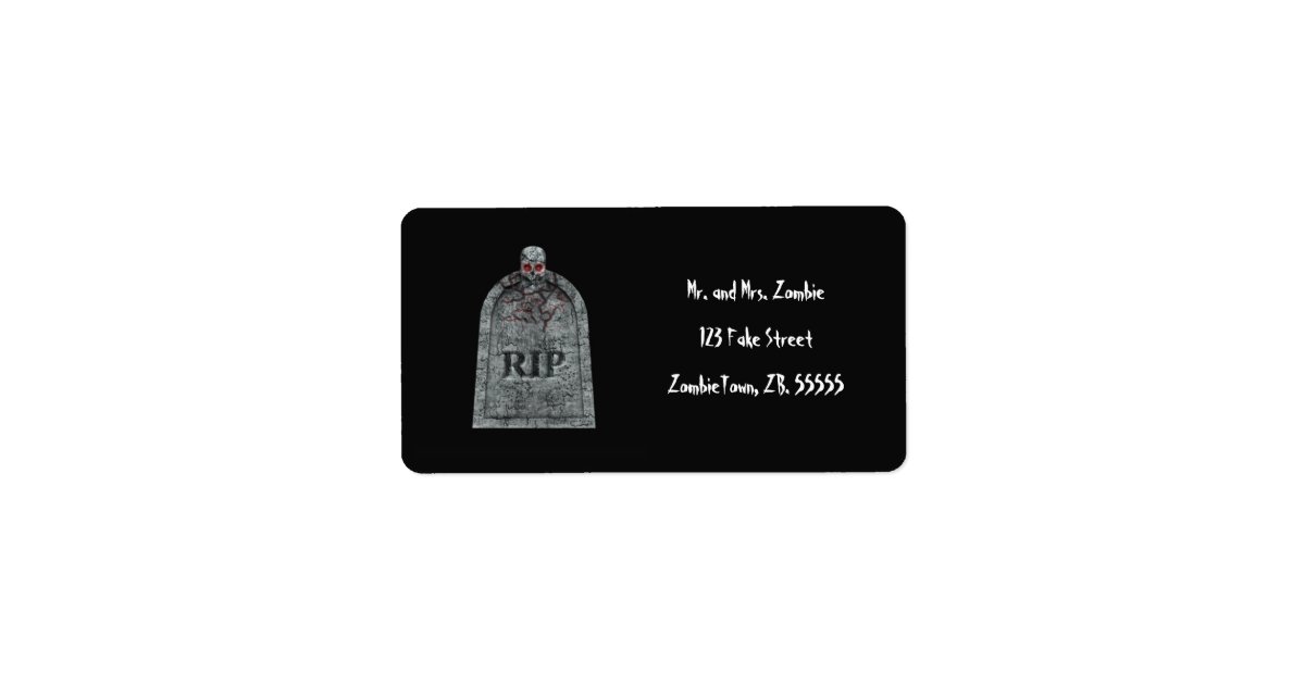 Tombstone - Halloween Labels | Zazzle
