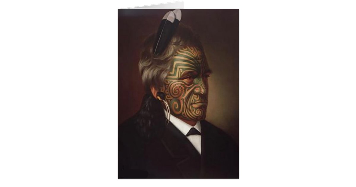 'Tomika Te Mutu' - Gottfried Lindauer Card | Zazzle