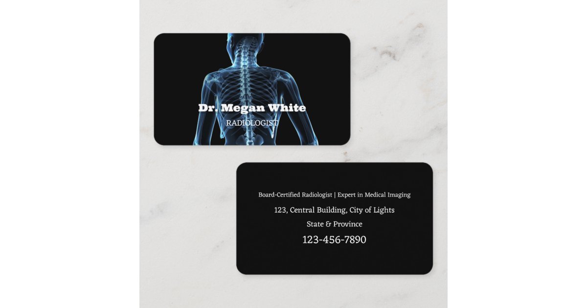 Tomography Radiology Radiologist Business Card | Zazzle