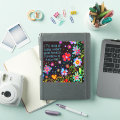 Tomorrow is a New Day Floral Fun Black Inspirivity Sticker | Zazzle