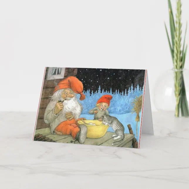 Tomte Nisse, aka Santa Clause Holiday Card | Zazzle