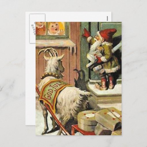 Tomte Nisse, aka Santa Clause Holiday Postcard | Zazzle
