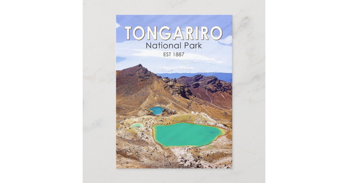 Tongariro National Park New Zealand Vintage Postcard | Zazzle