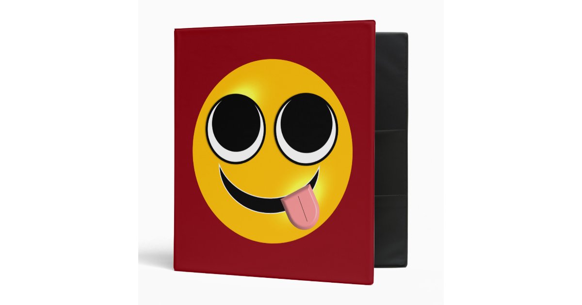 Tongue Out Emoji Binder Zazzle
