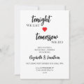Tonight We Eat, Tomorrow We Do Rehearsal Dinner Invitation | Zazzle