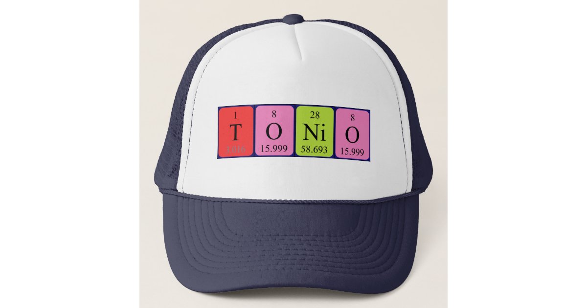 Tonio periodic table name hat | Zazzle