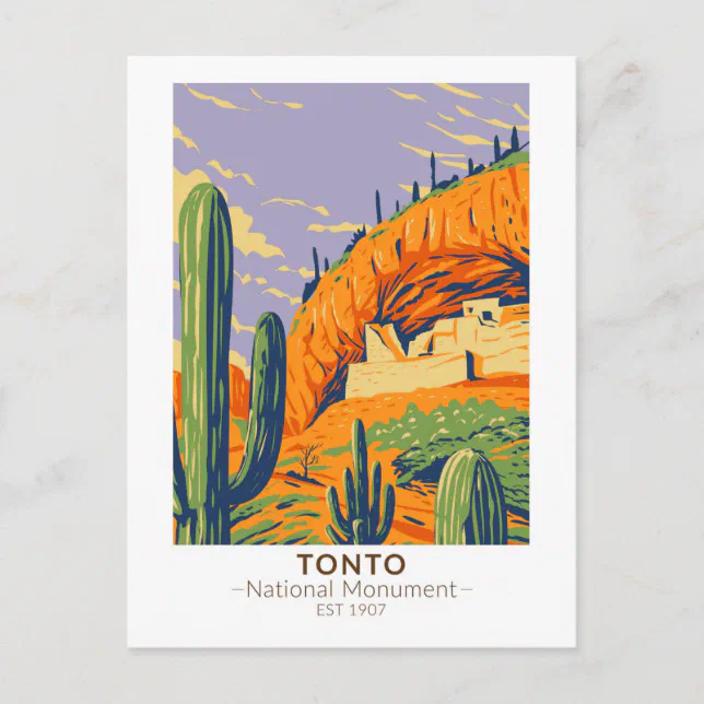 Tonto National Monument Arizona Vintage Postcard | Zazzle