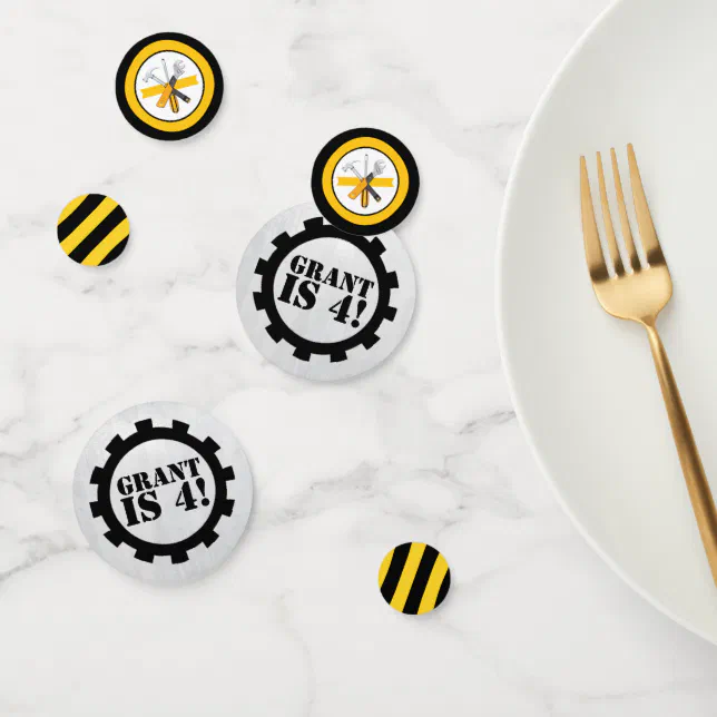 Tool and Construction Theme Party Confetti | Zazzle