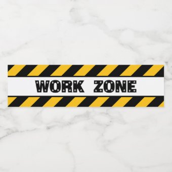 Tool & Construction Work Zone Water Bottle Labels | Zazzle