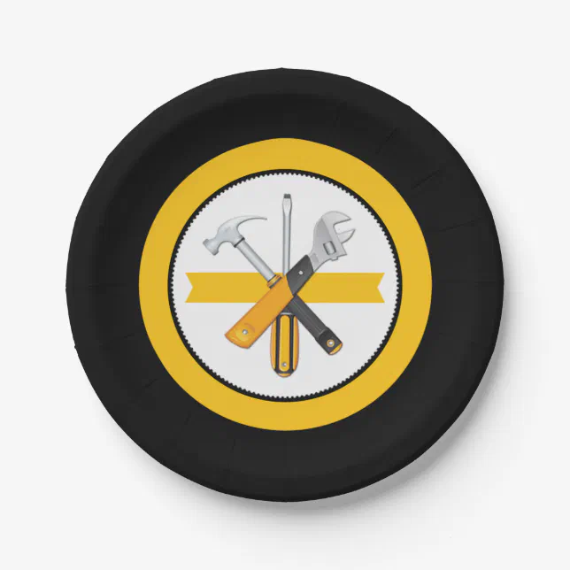 Tool Party Plate - Construction Theme Party decor | Zazzle